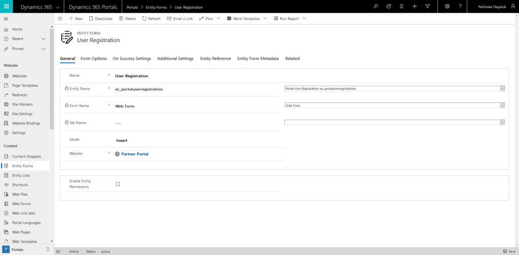 Engineered Code - Blog - userregistrationentityform